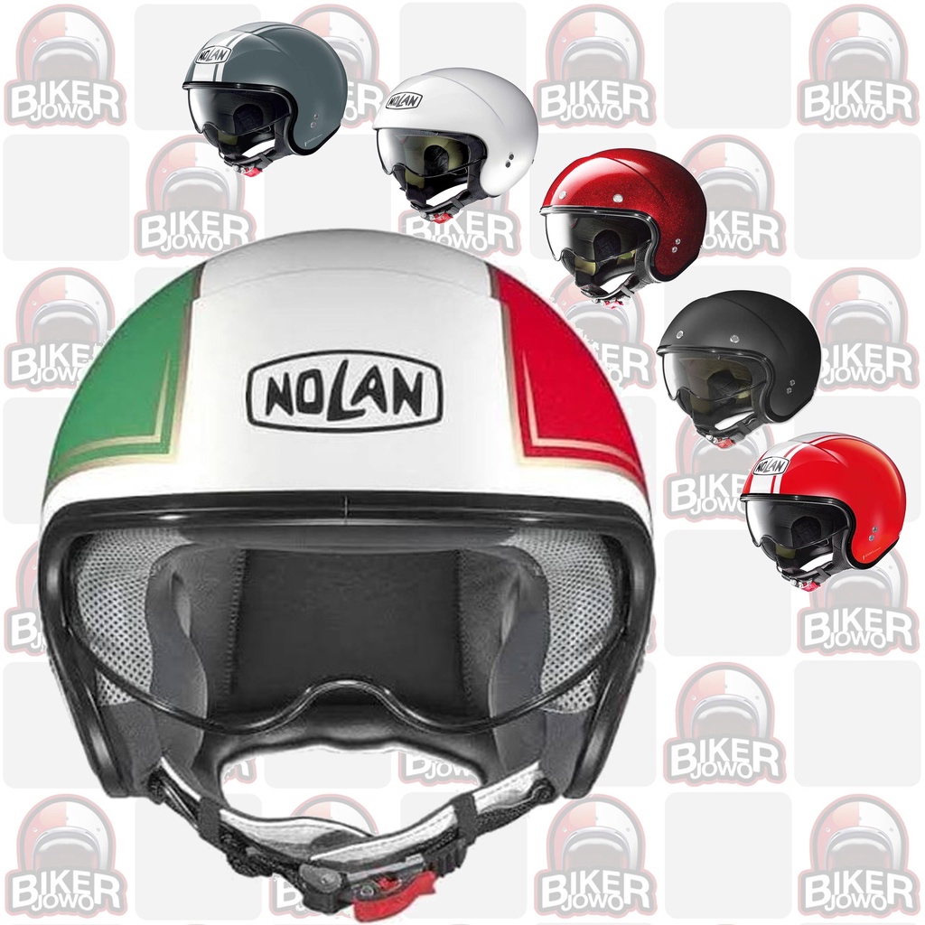 Jual Helm Nolan N21 Retro Scooter Series Helm Retro Vintage Classic Leather Half Open Face ...