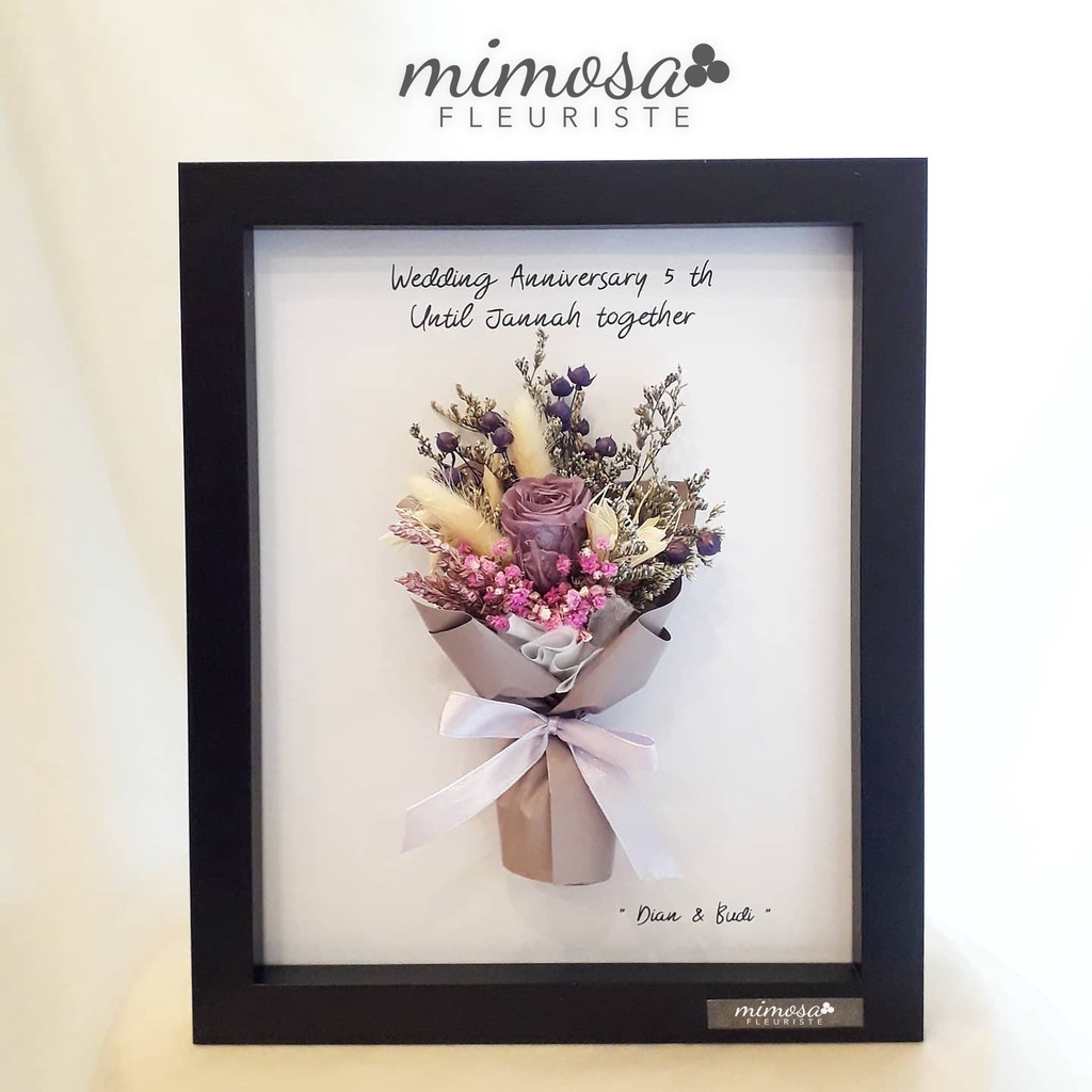 Jual POP UP FRAME DRIED FLOWER MINI BOUQUET 5R, BINGKAI BUNGA KERING ...