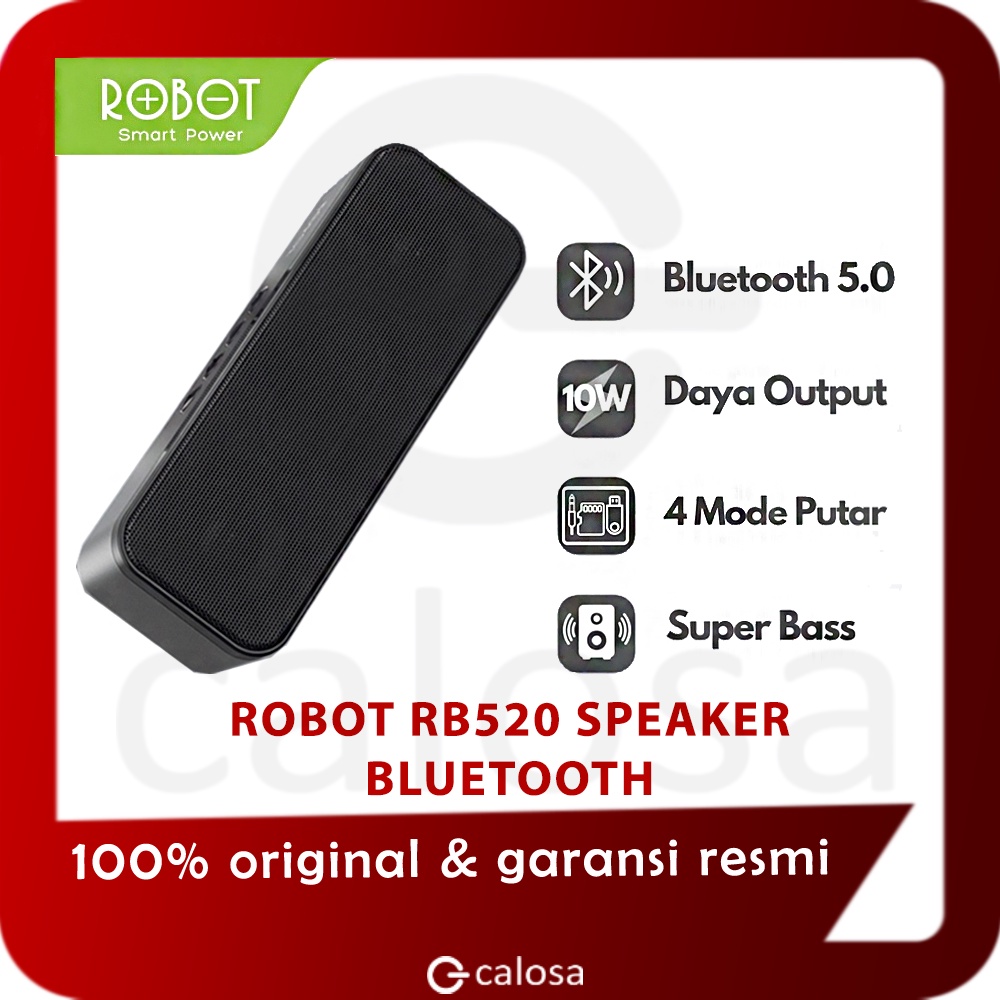 Jual Robot RB520 Speaker Bluetooth 5.0 1200 mAh Portable Audio Wireless Super Bass Speaker ...