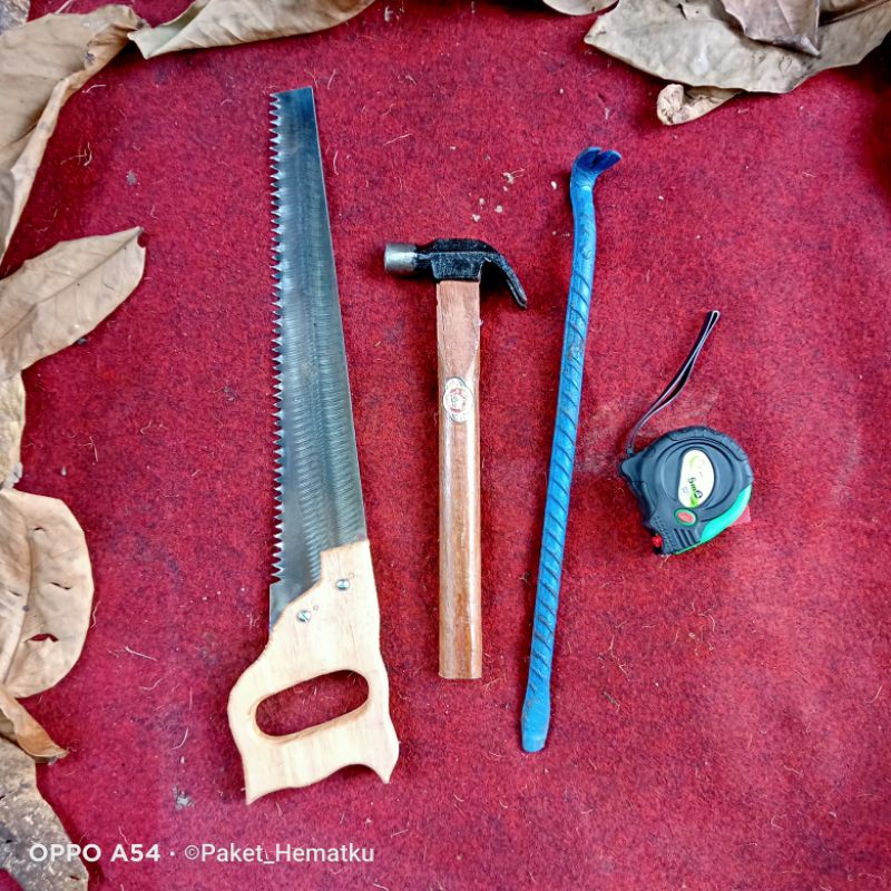 Jual Set Gergaji Antipaku Palu Kambing Gagang Kayu Linggis kecil biru ...