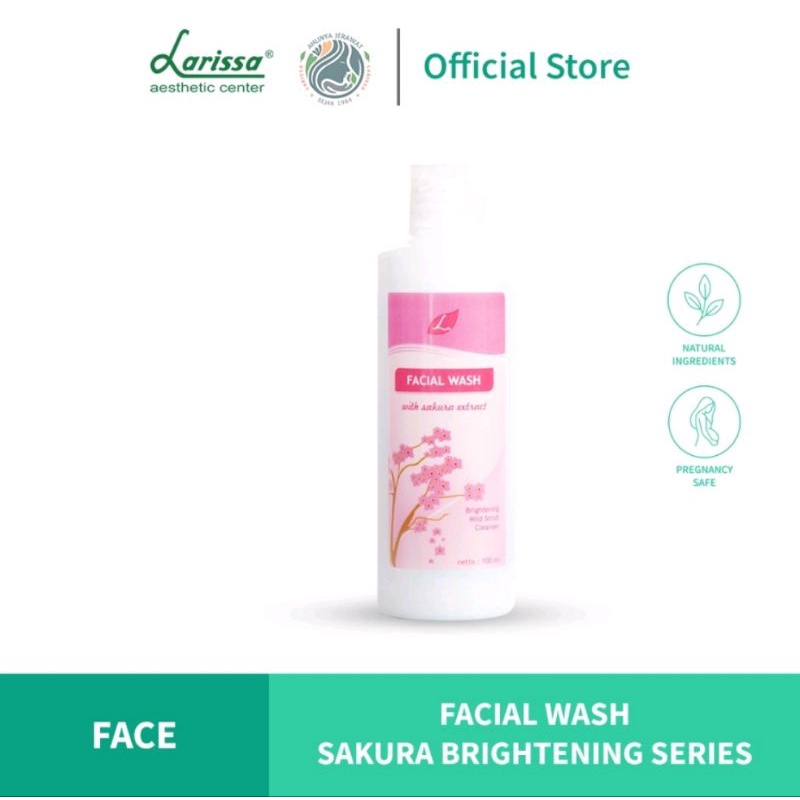 Jual Larissa facial wash sakura Brightening | Shopee Indonesia