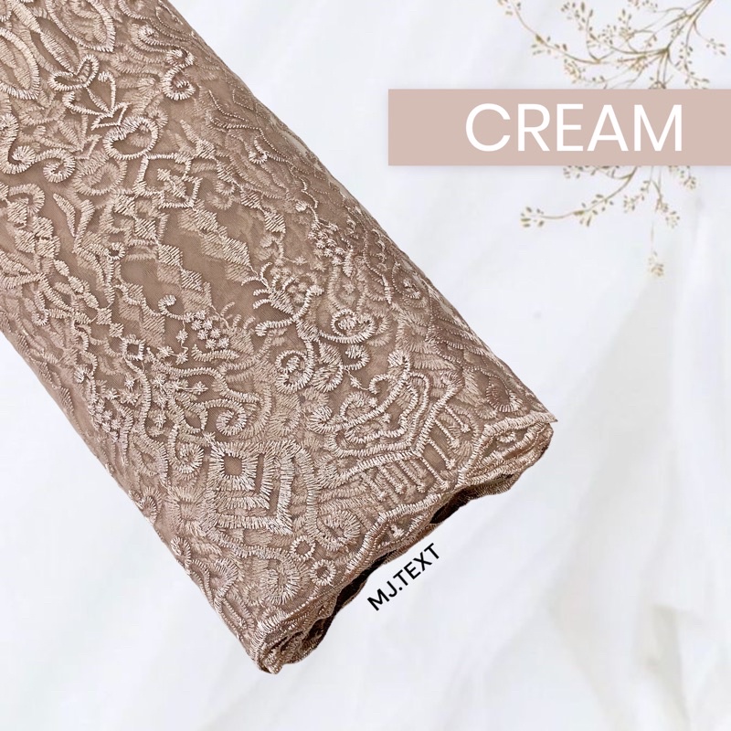 Jual KAIN KEBAYA TILE MOTIF SAPTO BROKAT TULLE SUMBA EMBROIDERY ETNIK 1 ...