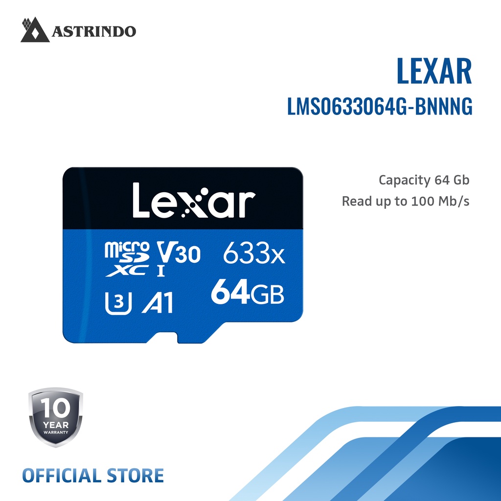 Jual Lexar MicroSD Card 64GB/100Mbs - LMS0633064G-BNNNG | Shopee Indonesia