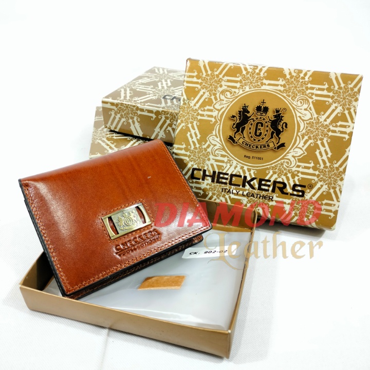 Jual FARNELL - Checkers Dompet Kulit Asli Pria CK 02 | Shopee Indonesia