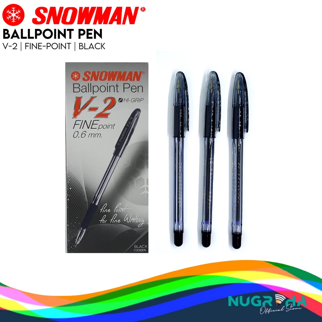Jual Pulpen / Ballpoint / Pen / Bolpen Fine Point Snowman V-2 | Shopee ...
