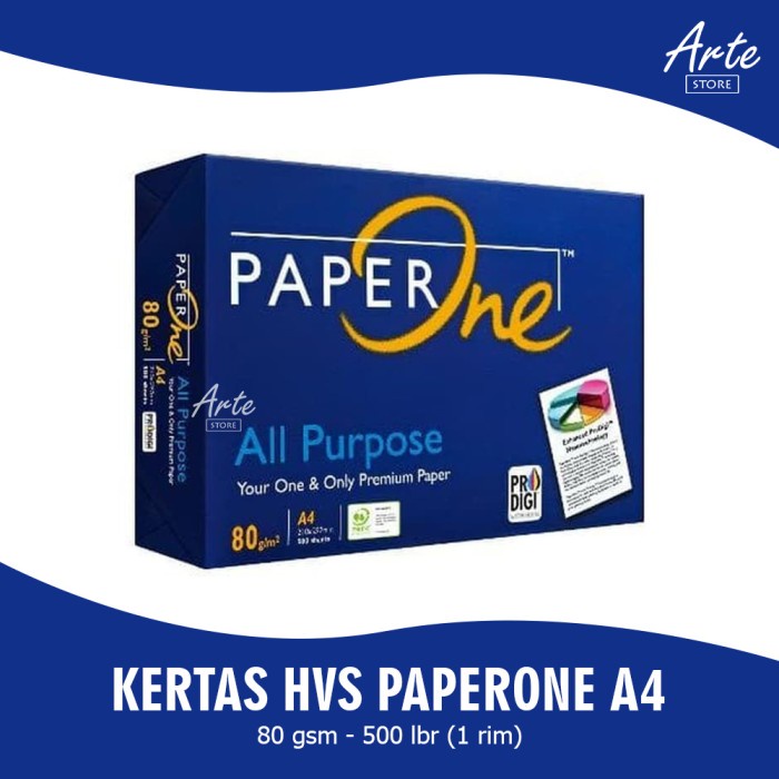 Jual KERTAS HVS A4 PAPER ONE 70 / 75 / 80 GSM | Shopee Indonesia