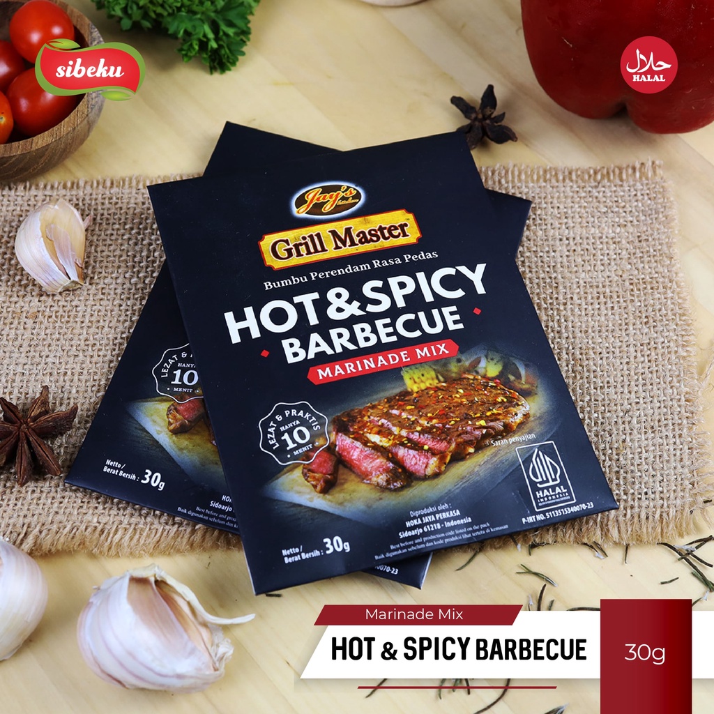 Jual Bumbu GM Hot and Spicy Barbecue marinade mix 30 gram - Sibeku ...