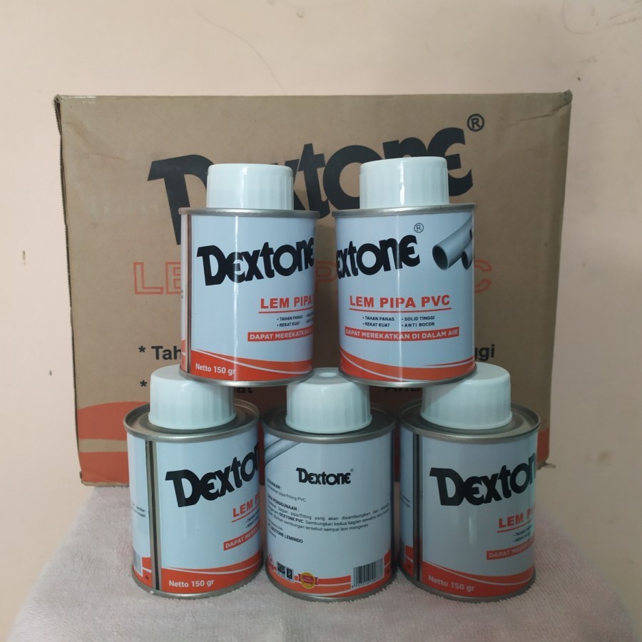Jual Lem pipa pvc kaleng dextone 150gr | Shopee Indonesia