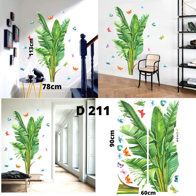 Jual WALLSTICKER WALLSTIKER WALL SETIKER STICKER STIKER DINDING D 211 DAUN HIJAU SALUR DEKORASI ...