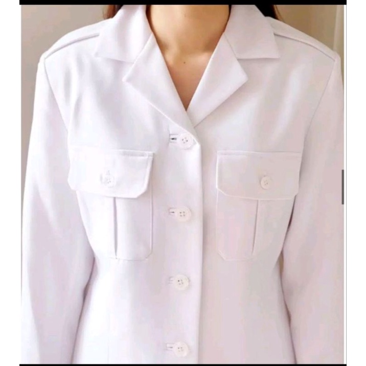 Jual Baju Dinas Seragam Putih Wanita PDH Kantong Dua Setelan Rok Span ...
