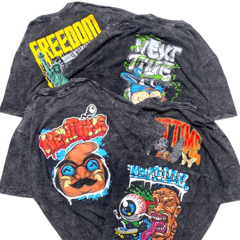 Jual Kaos Washed Oversize / NEXTTIME / Tshirt Washing Distro Pria ...