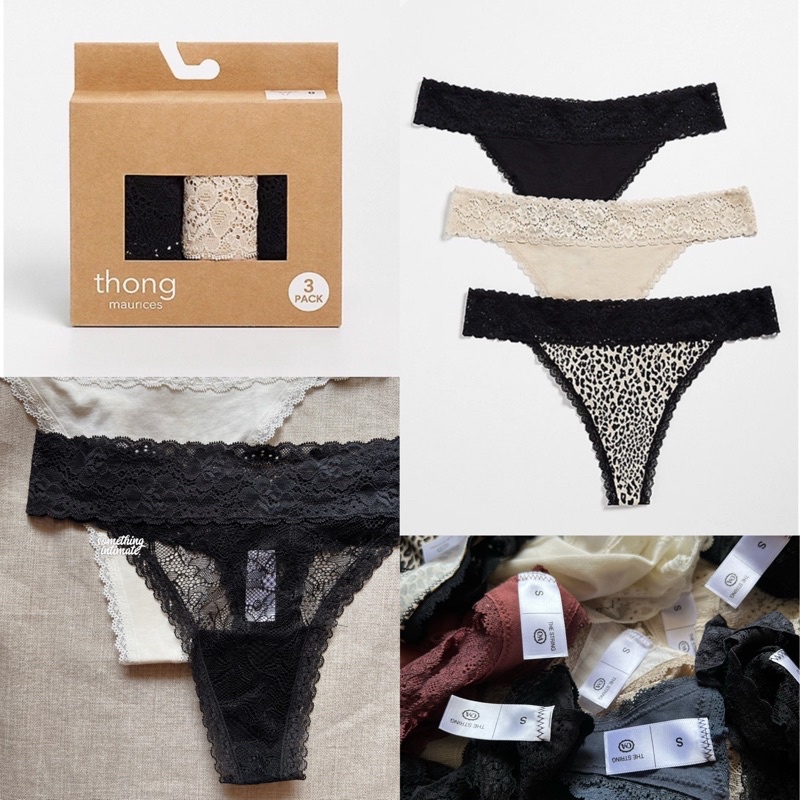 Jual MAURICE C&A Comfy Stretch Solid Cotton Thong Panty / 100% Organic ...