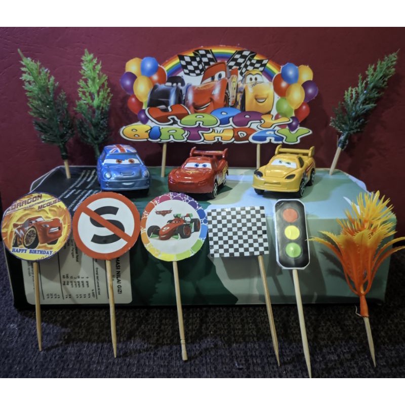 Jual Pakethiasan kue the cars + background the cars figure the cars ...