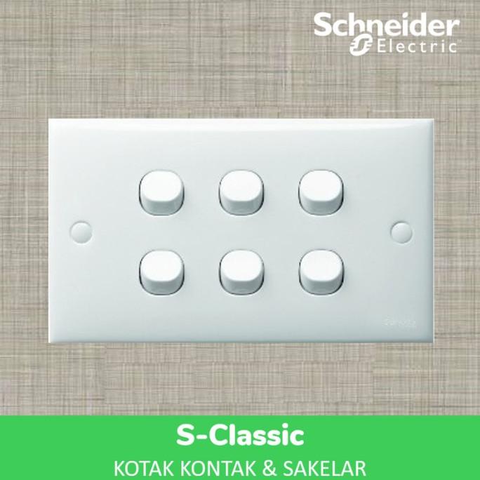 Jual TERLARIS S-Classic Saklar Lampu - 6 Gang 1 Arah - ET36_1_2AR_WE ...
