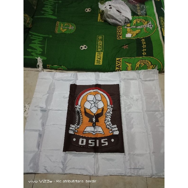 Jual bendera osis smp sma 90x120 bendera osis saten | Shopee Indonesia