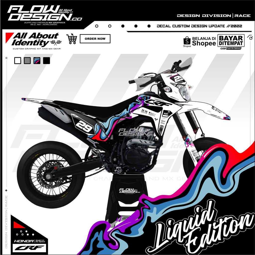 Jual DECAL CRF 150 L (CUSTOM DESIGN) LIQUID EDITION | Shopee Indonesia