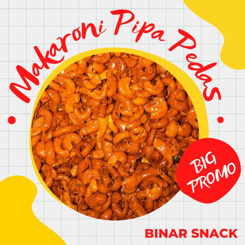 Jual Binar Snack - Cemilan Pedas Makaroni Pipa Pedas Bumbu Basah ...