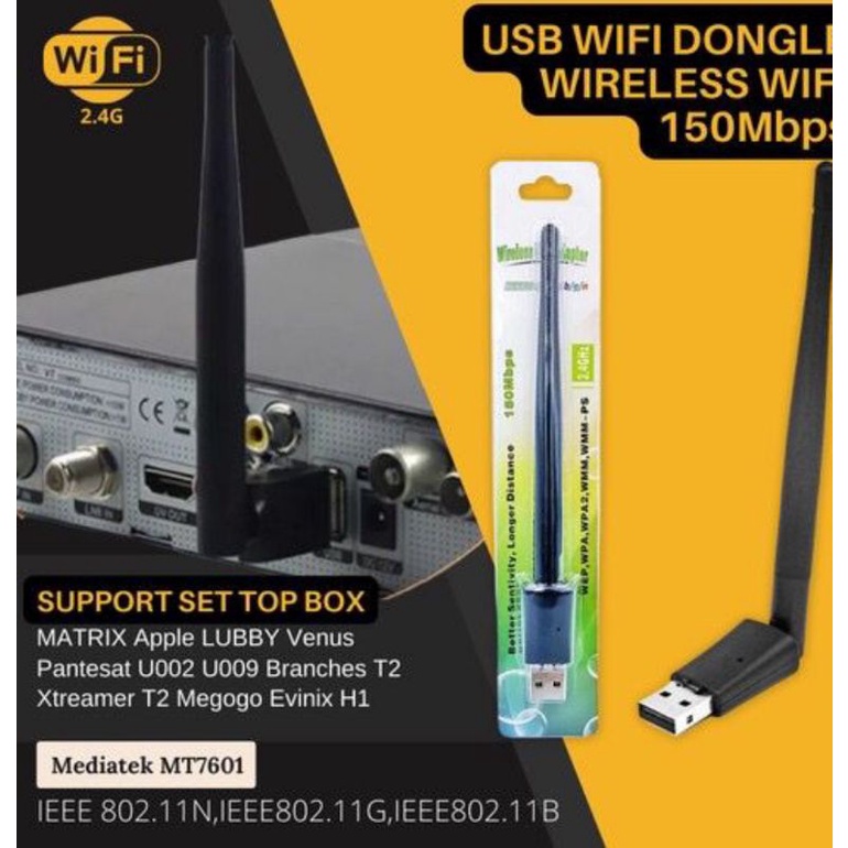 Jual Dongle USB Wifi Set Top Box MT7601 Dongle STB Adapter Antena Wifi PC Laptop | Shopee Indonesia