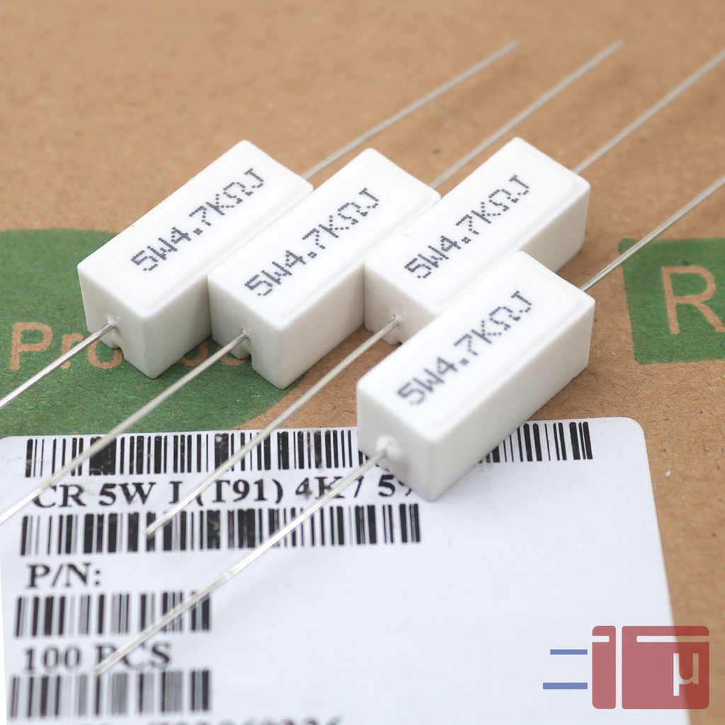 Jual Resistor Kapur 4K7 4.7K 5W Taiwan Kaki Tembaga | Shopee Indonesia
