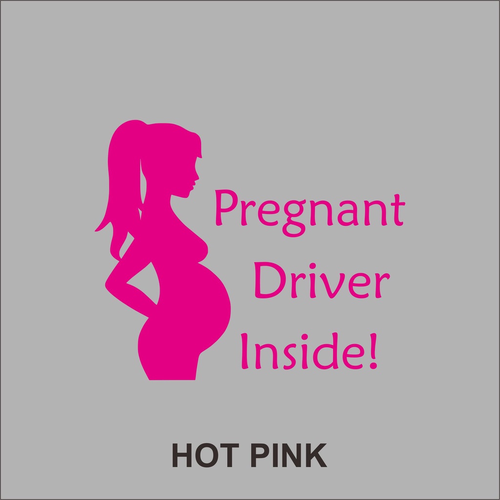 Jual CUTTING STICKER MOBIL PREGNANT DRIVER INSIDE STIKER CUTTING KACA ...