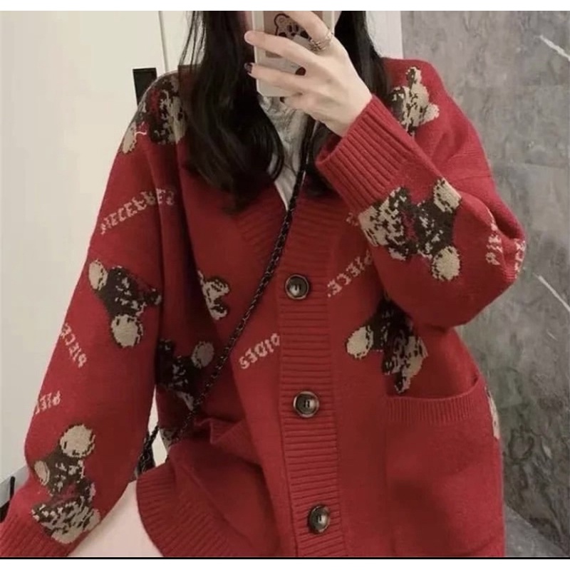 Jual Cardi Oversize Bear | Shopee Indonesia