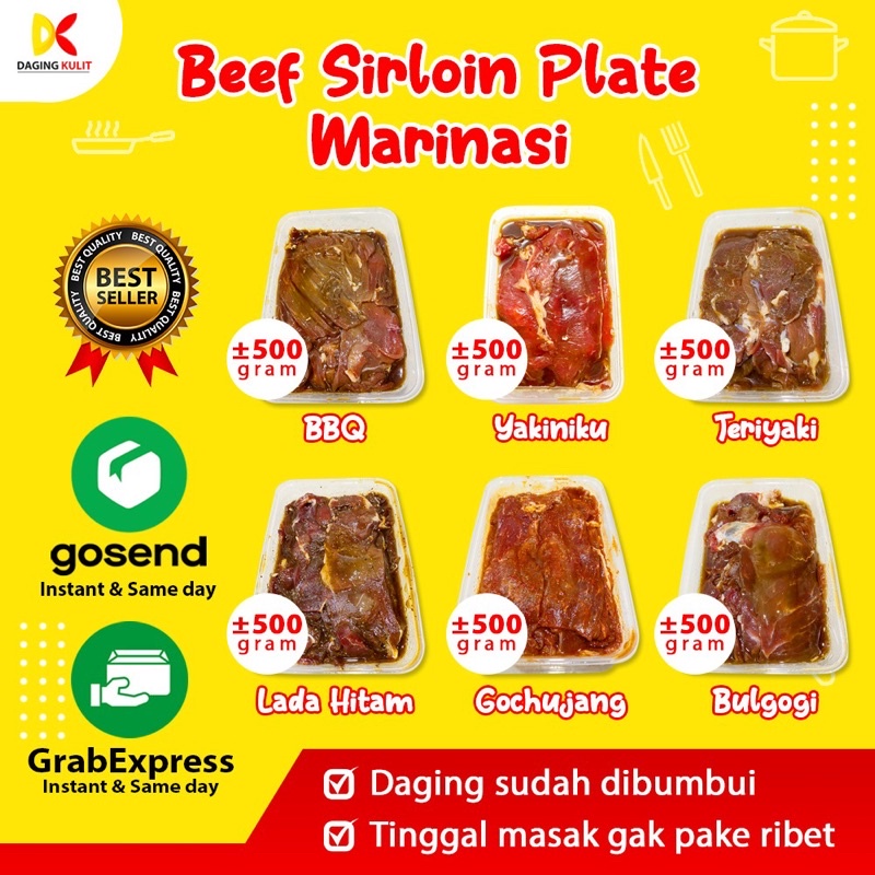 Jual BEEF SIRLOIN MARINASI / DAGING SAPI MARINASI / DAGING SIRLOIN ...