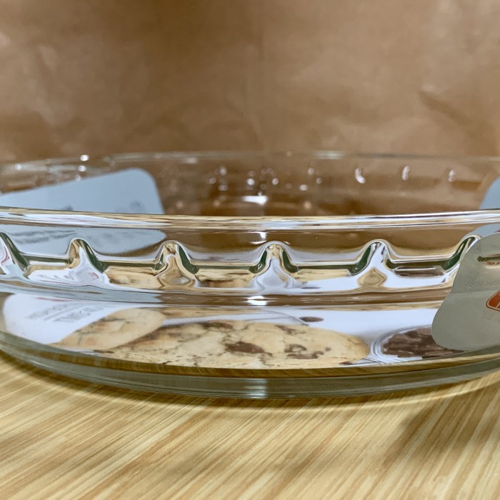 Jual Pie Glass Tray Loyang Kaca Bulat Kue Food Grade Oven Safe Tebal ...