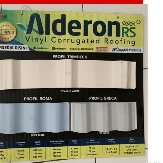 Jual ATAP ALDERON RS - SINGLE LAYER - GRECA | Shopee Indonesia