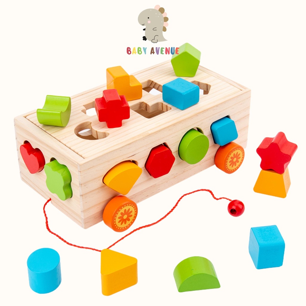 Jual Mainan Anak Edukasi Sorting Shape Cube Box / Wooden Puzzle Shape ...
