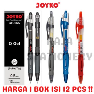 Jual JOYKO GEL PEN QGEL GP-265 PENA PULPEN JOYKO CETEK HITAM BIRU MERAH GP265 REFILL PEN Q-GEL ...