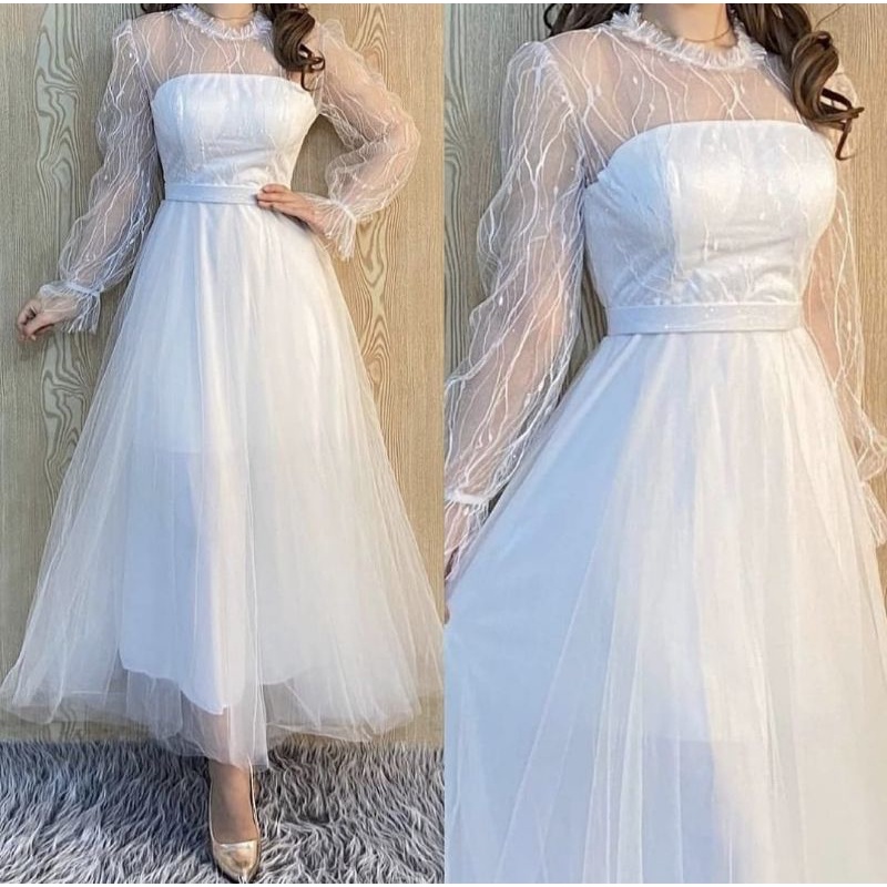 Jual L-XL LD 98-110 CM/GAUN PESTA WANITA ELEGAN MEWAH/DRESS WANITA ...
