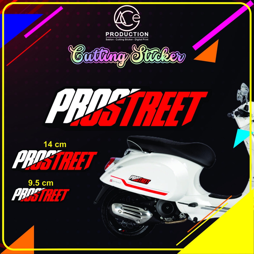 Jual STIKER/ STICKER CUTTING PROSTREET MERAH PUTIH | Shopee Indonesia