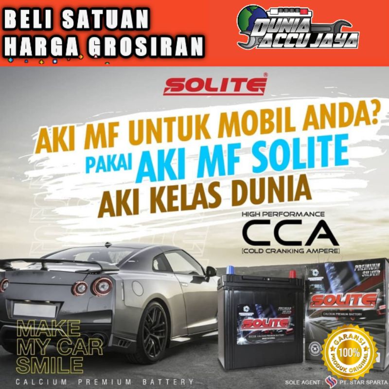 Jual aki mobil kering ns40Z R 40B19R 35ah solite mf calcium premium ...
