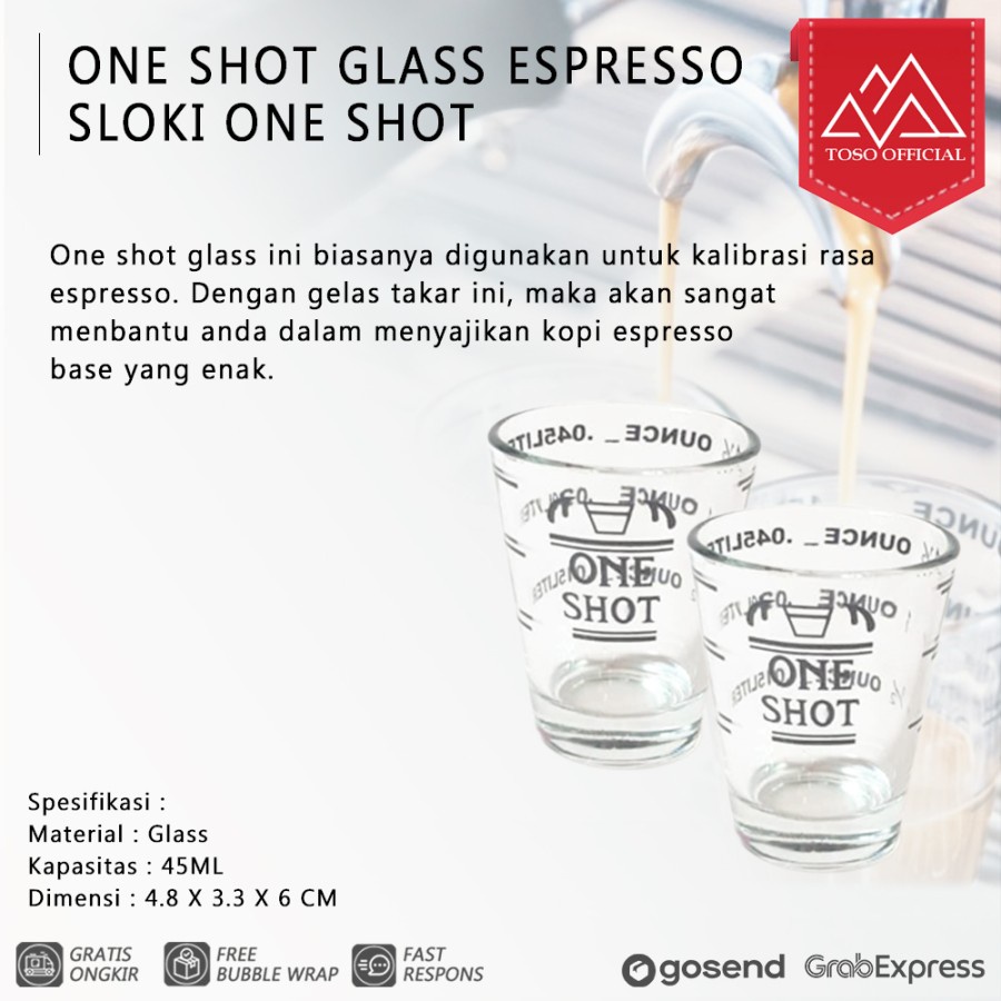 Jual Zuma Espresso Shot Glass Gelas Ukur One Shot Gelas Kopi Coffee ...