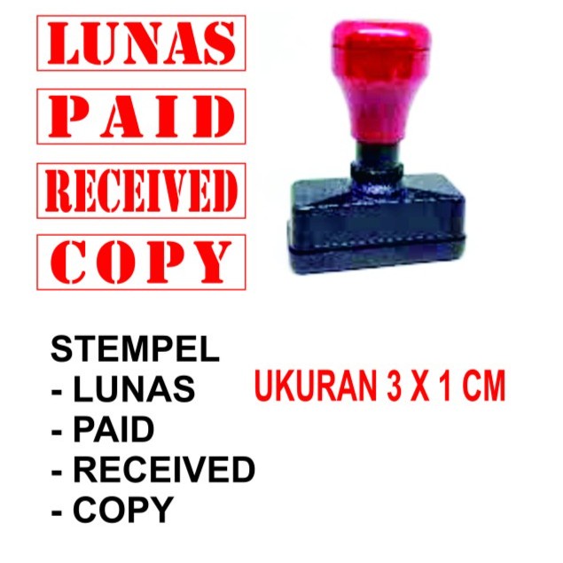 Jual Stempel Lunas, Stempel Paid, Stempel Received, Stempel Copy ...