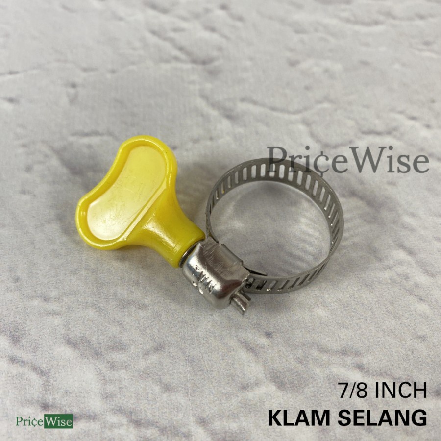 Jual Klam Selang 7/8" Gagang PVC / Klem Clam Selang / Hose Pipe Clamp ...