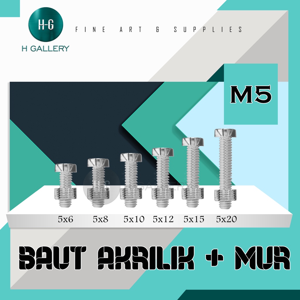 Jual BAUT / MUR AKRILIK M5 TRANSPARAN 6MM, 8MM, 10MM, 12MM, 15MM, 20MM ...