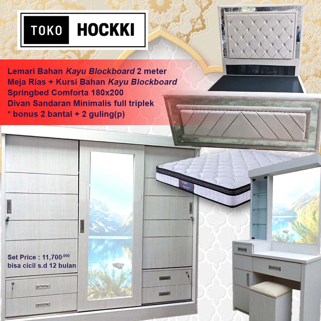 Jual Paket Set Hantaran Isi Kamar Pengantin ( Lemari + Meja Rias ...