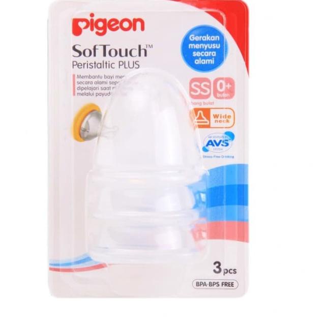 Jual Pigeon Nipple Wide Neck Peristaltic Plus Blister isi 3 - M | Shopee Indonesia