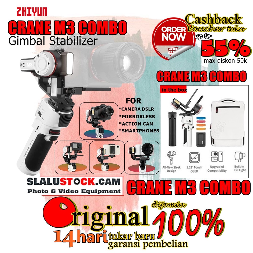 Jual Zhiyun Crane M3 Combo Gimbal Stabilizer Zhiyuntech Tech Crane M3 ...