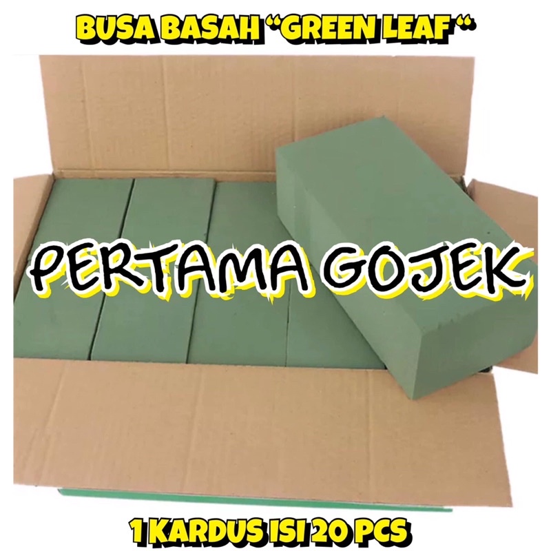 Jual Harga DUSAN BUSA BASAH GREEN LEAF/ Busa Basah/ Busa Bunga Asli ...