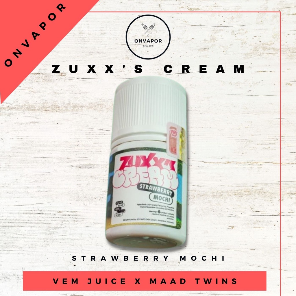 Jual Zuxx's Zuxxs Cream V2 Strawberry Mochi Liquid Vape 60ML by Maad ...