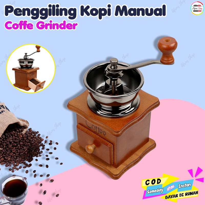 Jual Coffee Grinder Alat Penggiling Kopi Manual Grinder Kopi Model ...