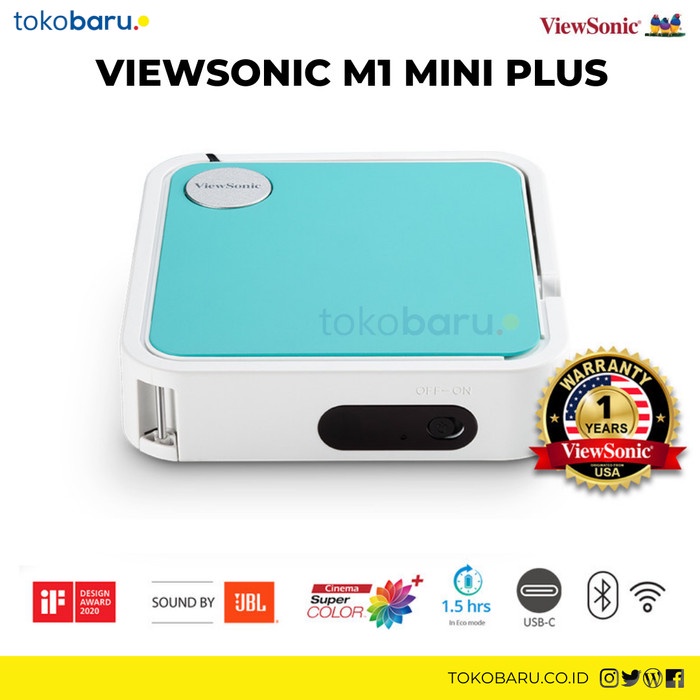 Jual Projector ViewSonic M1 Mini Plus WiFi + Speaker JBL Garansi 2 ...