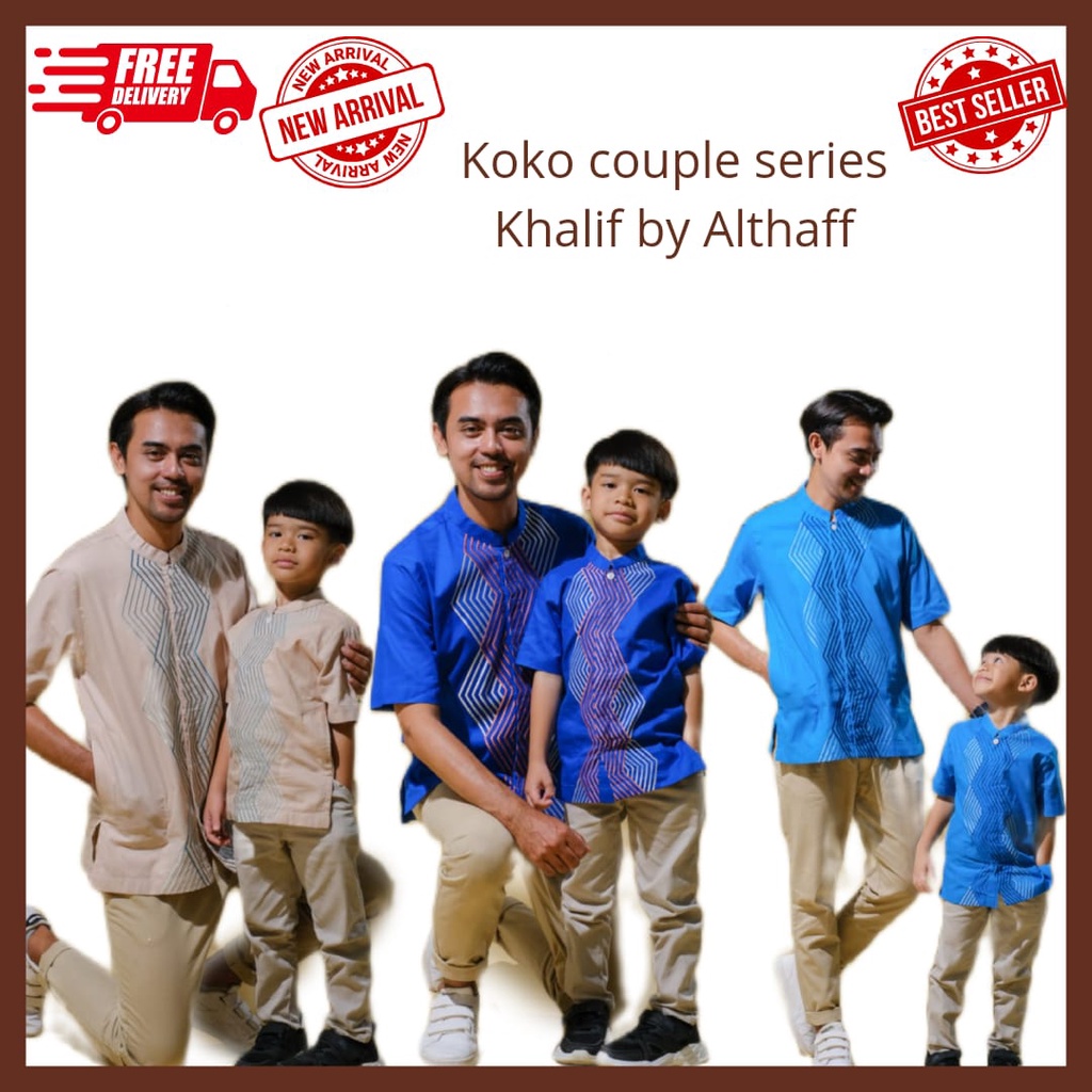 Jual KOKO COUPLE BY ALTHAFF KHALIF SERIES ELECTRIC BLUE BISQUE BLUE TOURQUISE | Shopee Indonesia