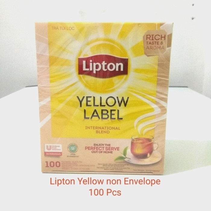 Jual LIPTON YELLOW LABEL TEA NON ENVELOPE - 100 PCS | Shopee Indonesia