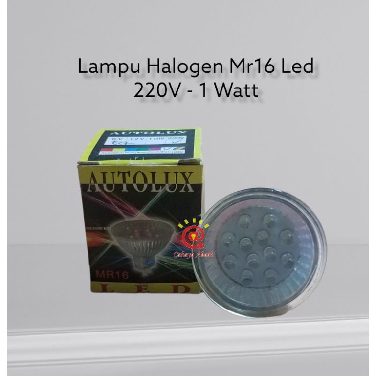Jual Lampu Halogen Mr16 Led 1watt 1 watt 220V Putih Fittting E27 ...