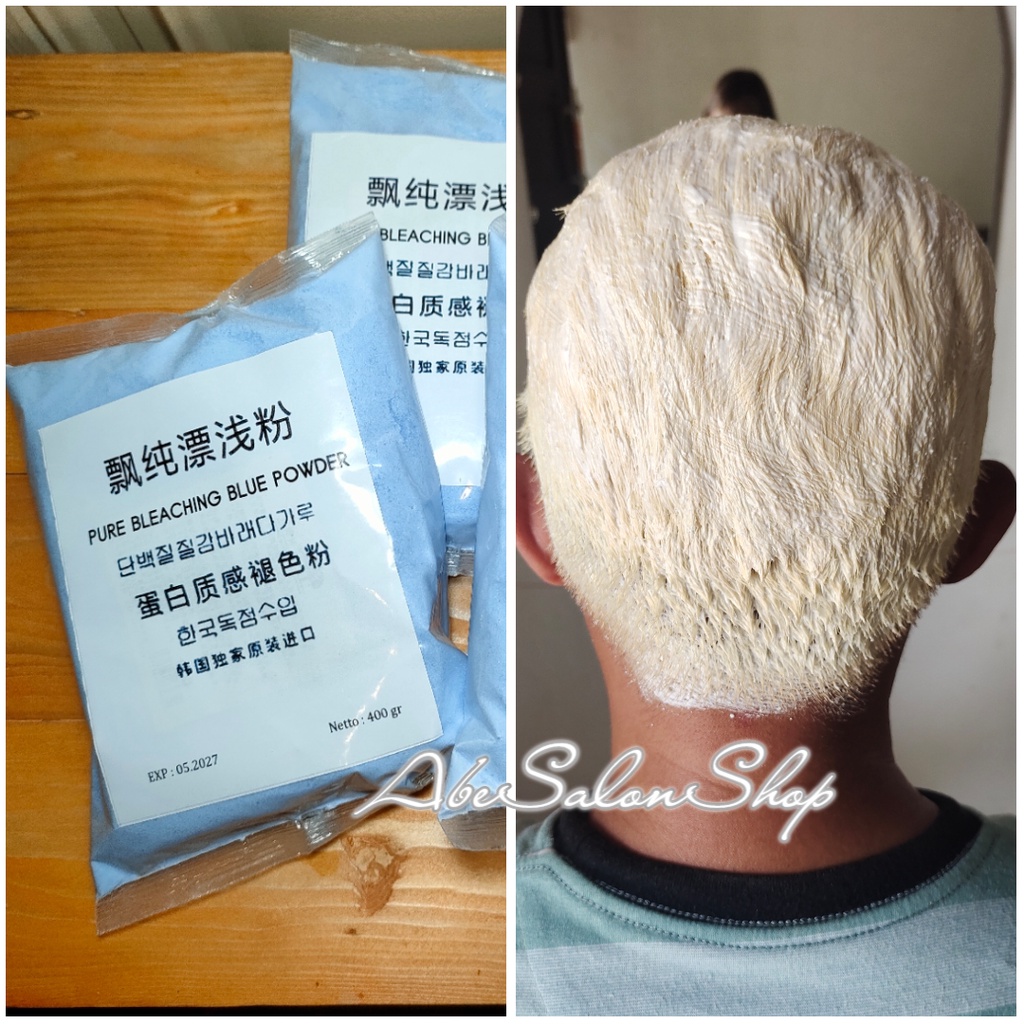 Jual PURE Super Blue Bleaching "BLUE POWDER" High Quality 400gr (POWDER ...