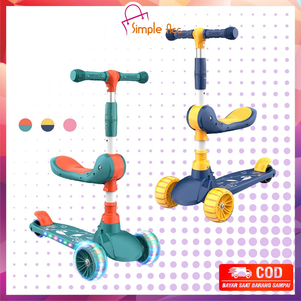Jual DO-M290 Mainan Anak Skuter Otoped Sepeda Duduk 3 Roda 2in1 Ada ...