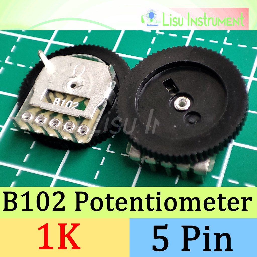 Jual 1K B102 Duplex Gear Potentiometer 5Pin | Shopee Indonesia